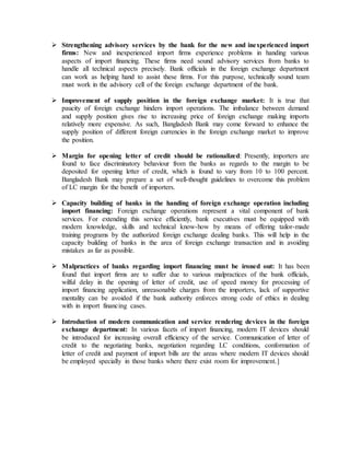 Import Financing Problem in Bangladesh | DOCX