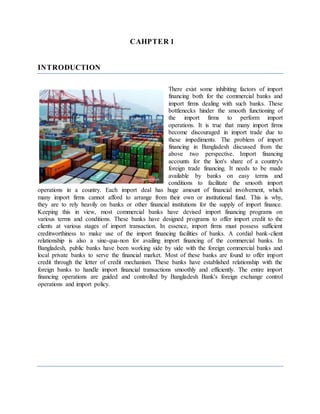 Import Financing Problem in Bangladesh | DOCX