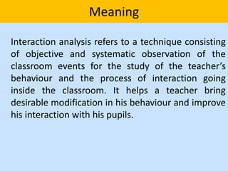 Flanders Interaction Analysis System | PPTX