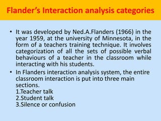 Flanders Interaction Analysis System | PPTX