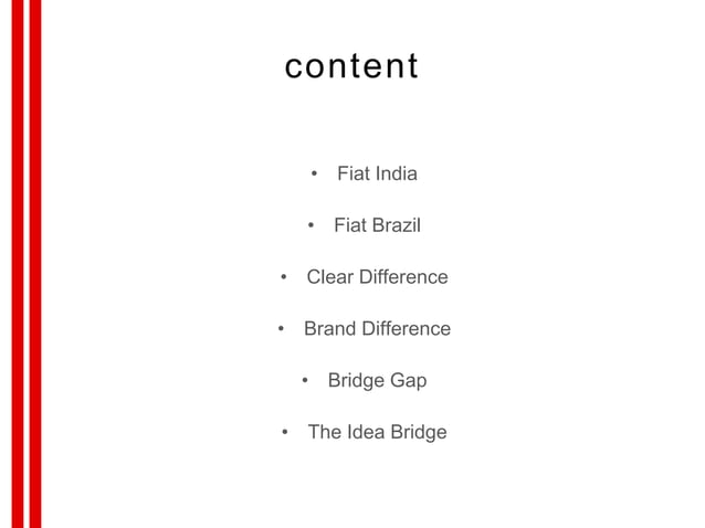 Fiat auto india vs brazil | PPT