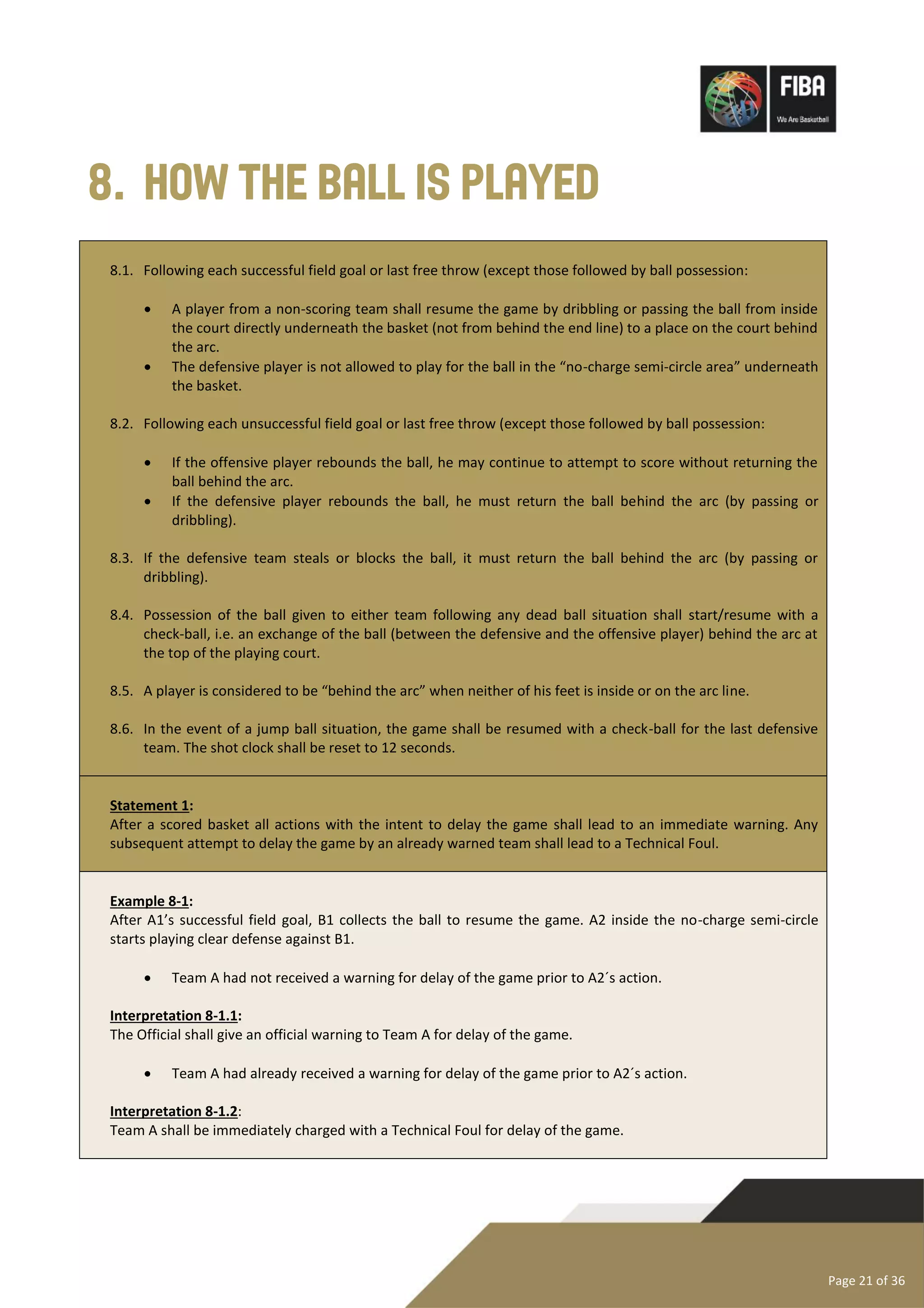 Fiba 3x3 Basketball Rules Interpretations (yellow-version) | PDF