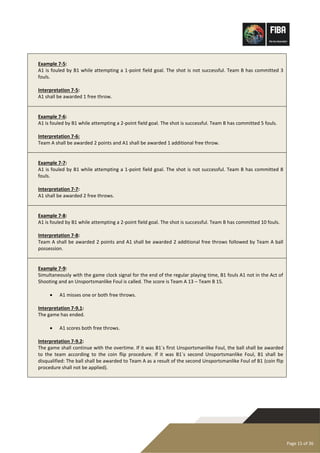 Fiba 3x3 Basketball Rules Interpretations (yellow-version) | PDF