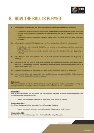 Fiba 3x3 Basketball Rules Interpretations (yellow-version) | PDF