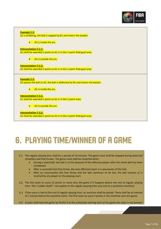Fiba 3x3 Basketball Rules Interpretations (yellow-version) | PDF