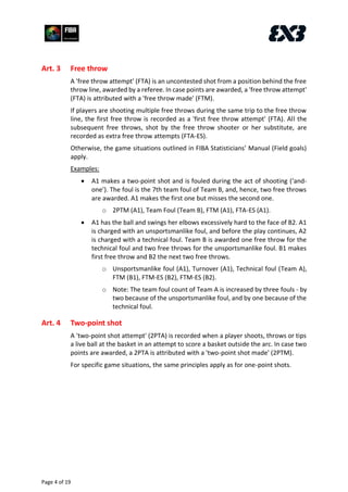 FIBA 3x3 Statisticians Manual | PDF