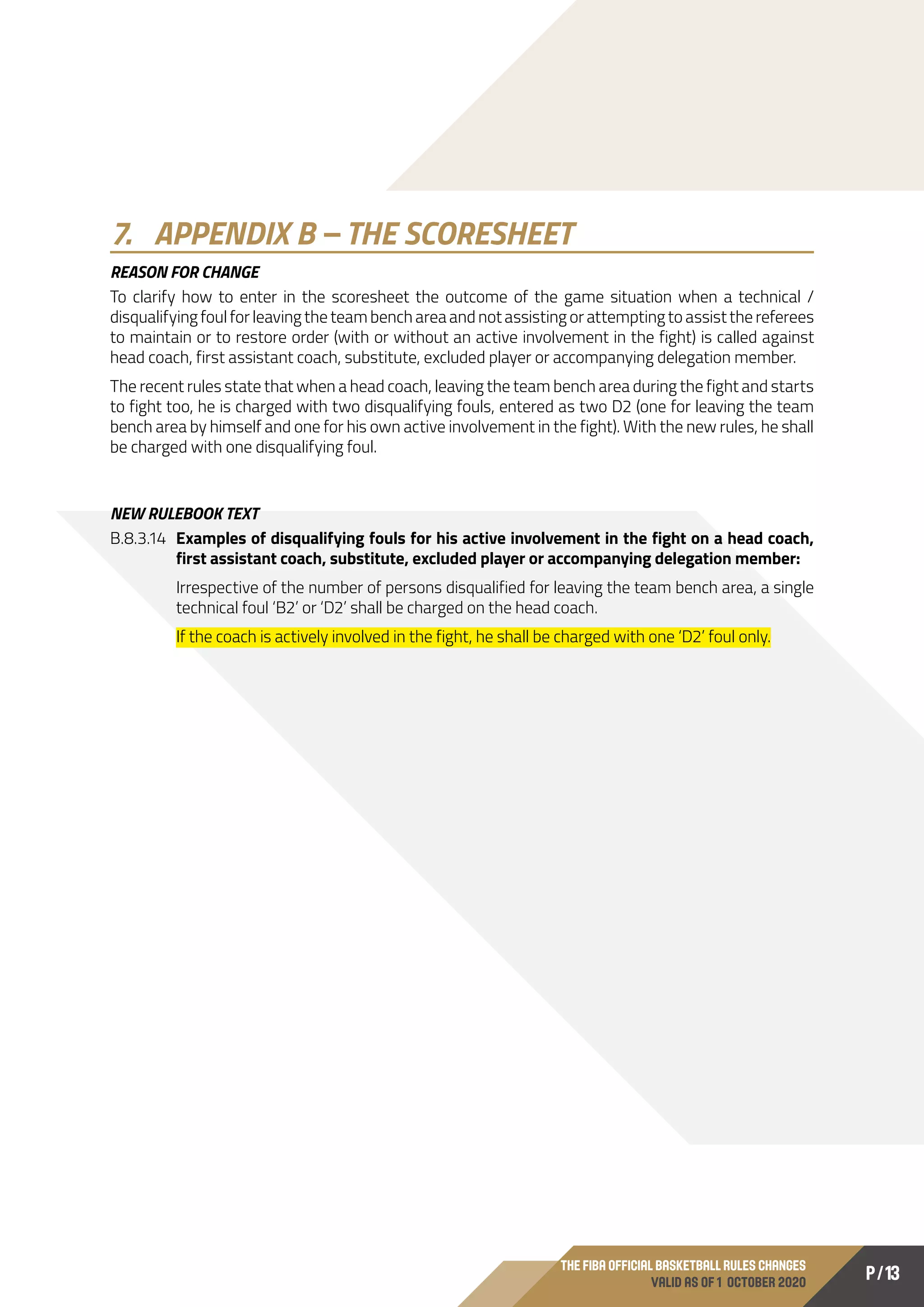 FIBA Summary of Rules Changes (valid-as-of-1-10_2020_june2020_en) | PDF