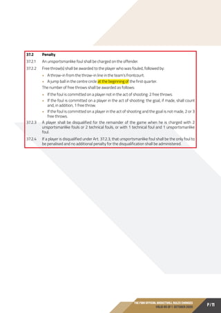 FIBA Summary of Rules Changes (valid-as-of-1-10_2020_june2020_en) | PDF