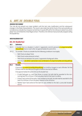 FIBA Summary of Rules Changes (valid-as-of-1-10_2020_june2020_en) | PDF