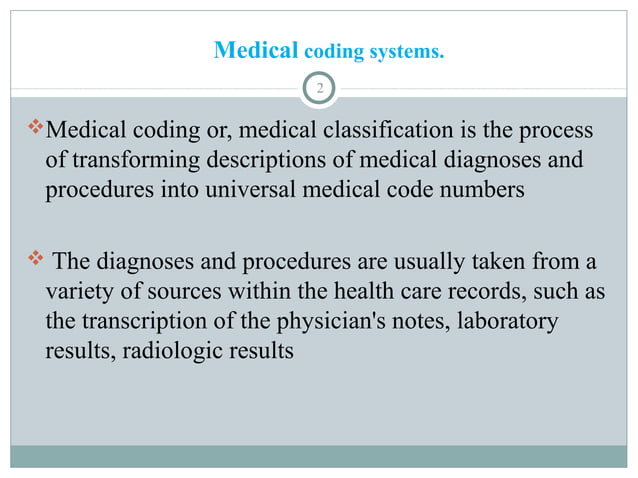 MEDICAL CODING | PPT