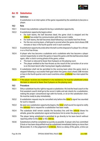 FIBA Official Basketball Rules 2020 (yellowtracking_v1.0) | PDF