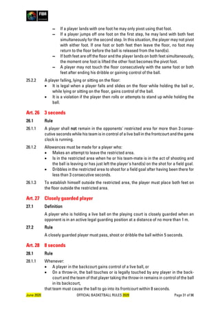 FIBA Official Basketball Rules 2020 (yellowtracking_v1.0) | PDF