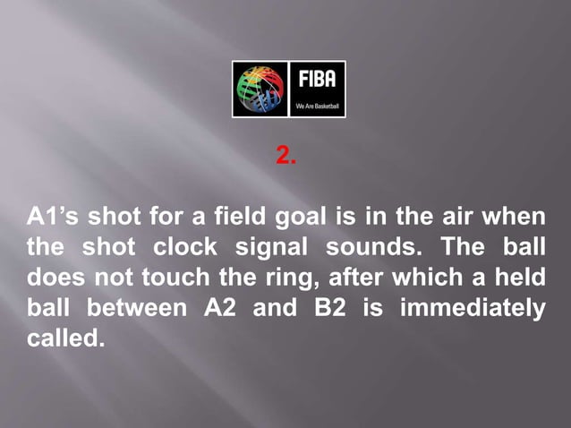 FIBA SHOT CLOCK REVIEW QUESTIONS | PPT
