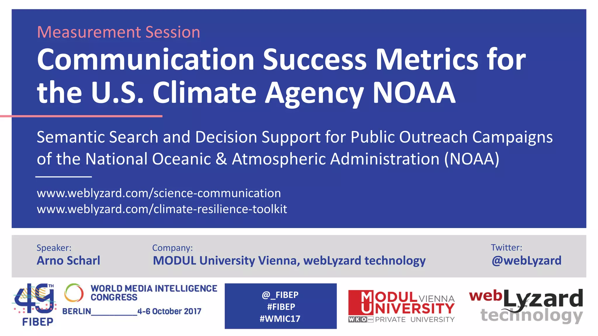 Communication Success Metrics for the U.S. Climate Agency NOAA | PPT