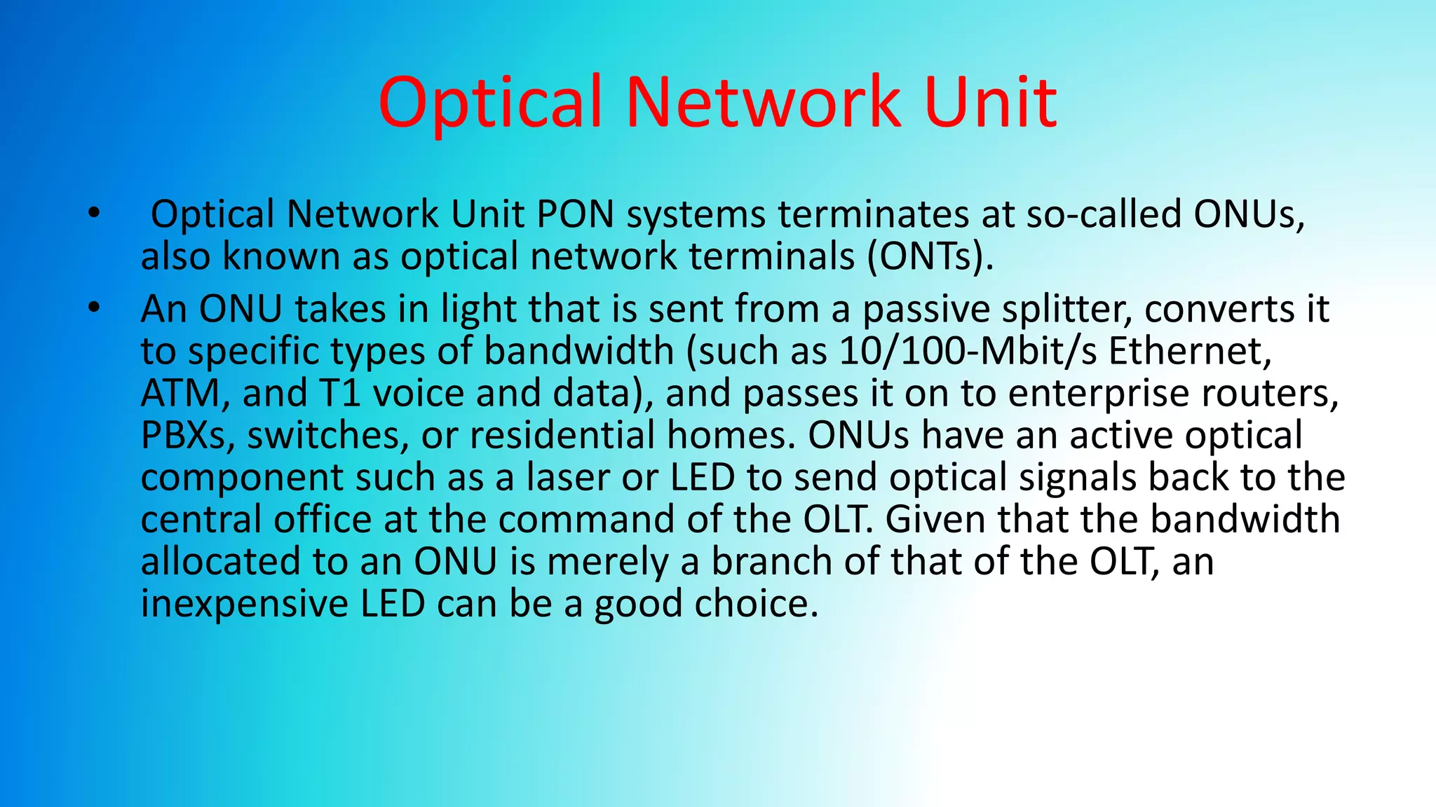 Passive Optical Network (PON) By Muscab and Abdirizak | PPTX