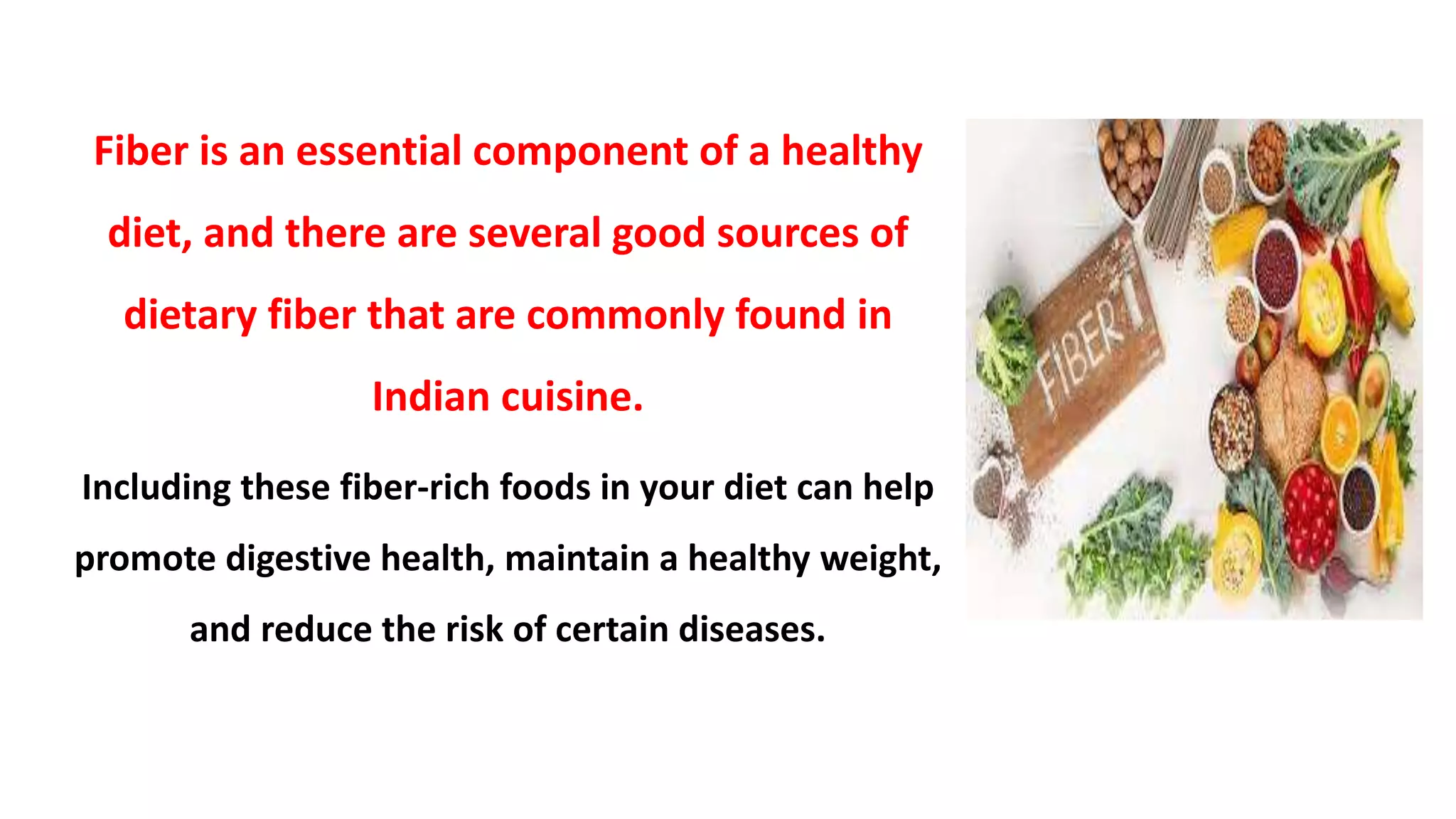 What is importance of Fiber the diet : Dr Sharda Jain | PPTX