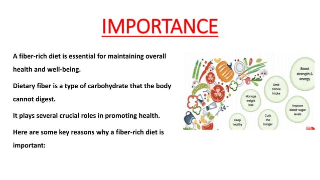 What is importance of Fiber the diet : Dr Sharda Jain | PPTX | Healthy ...