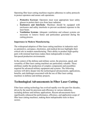 The Role of Fiber Laser Cutting Machines in the Defense and Military ...