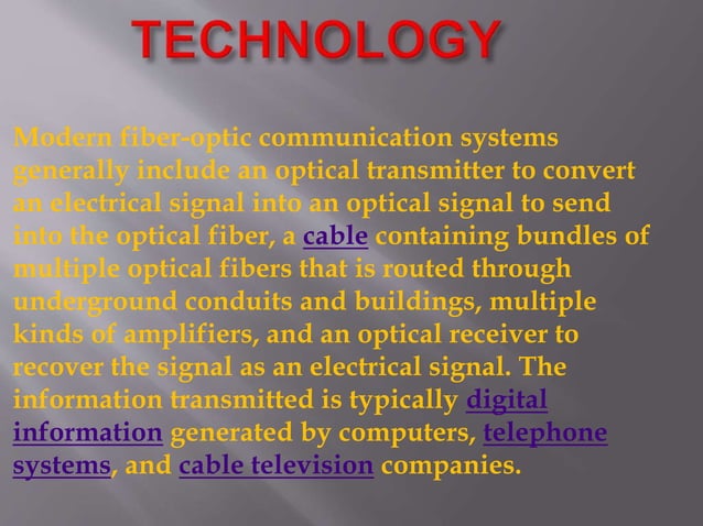 Fiber optic communication | PPTX | Computer Networking | Computing
