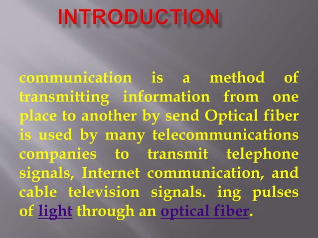 Fiber optic communication | PPTX | Computer Networking | Computing