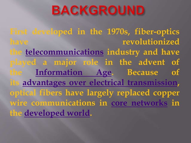 Fiber optic communication | PPTX | Computer Networking | Computing