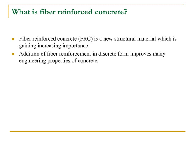 Fiber-reinforced-concrete-ppt.pptx | Construction Industry | Industries