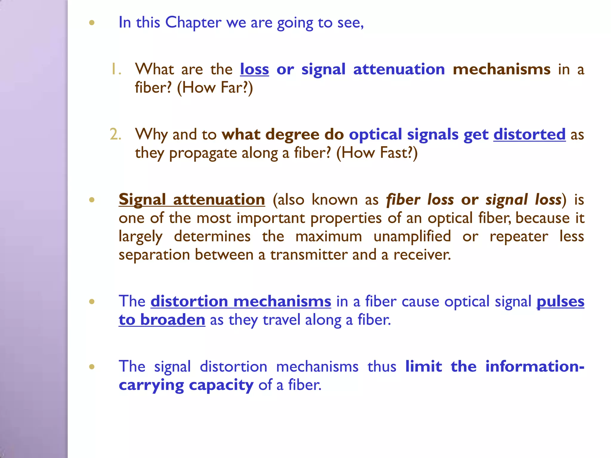 Fiber signal degradation final | PDF