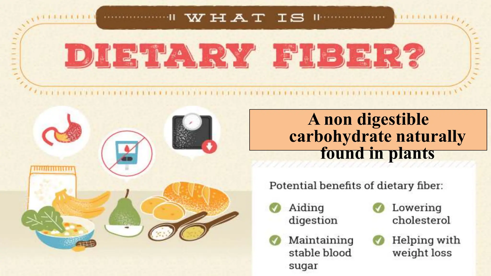 Fiber - The importance of dietary fiber in our diet | PPTX