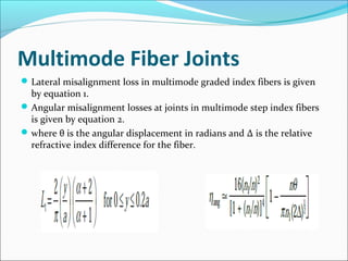Fiber alignment and joint loss | PPT