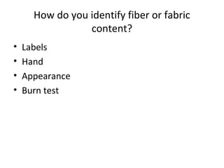 Fiber and yarn | PPT