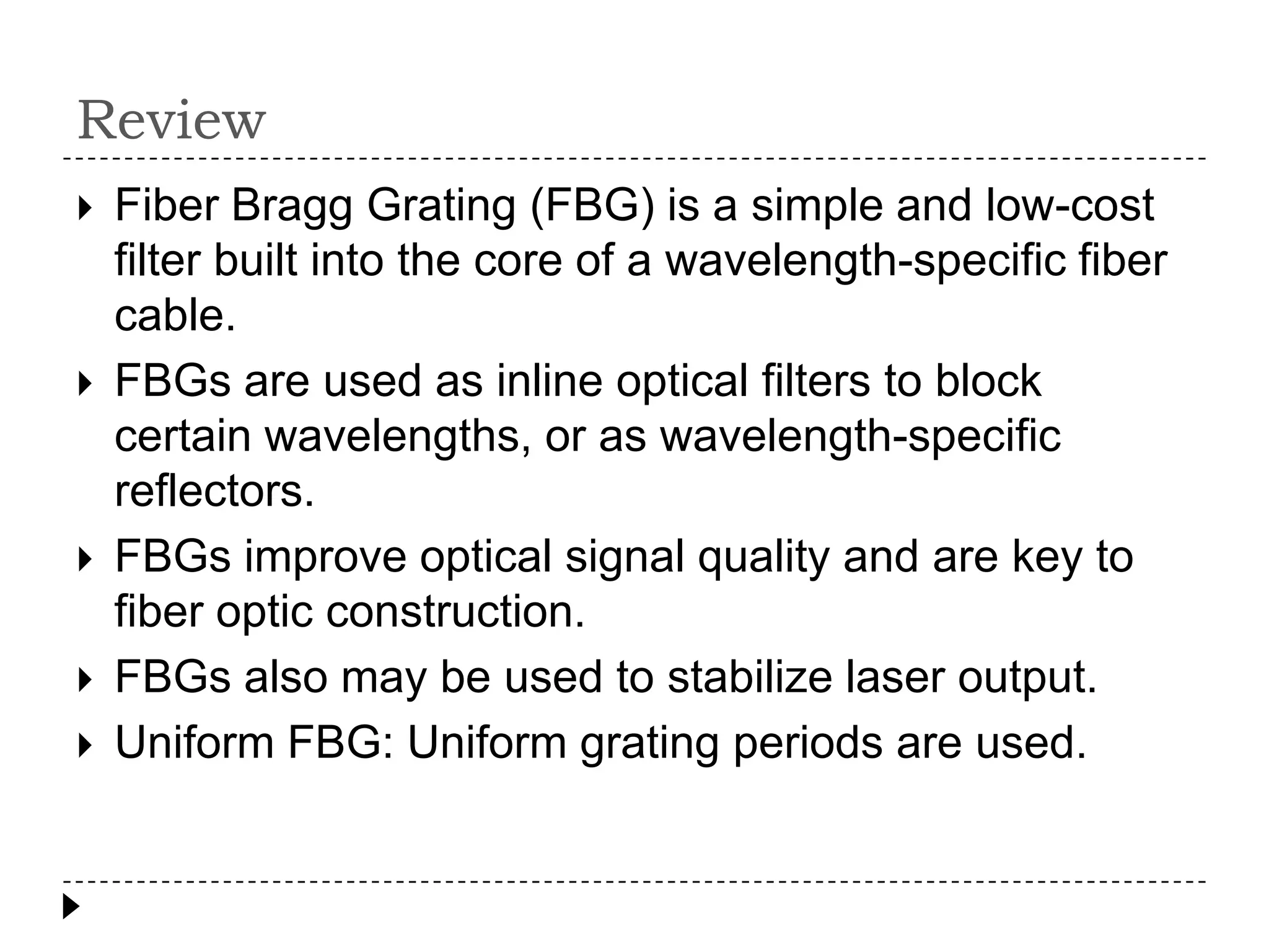 Fiber bragg gratings | PPTX