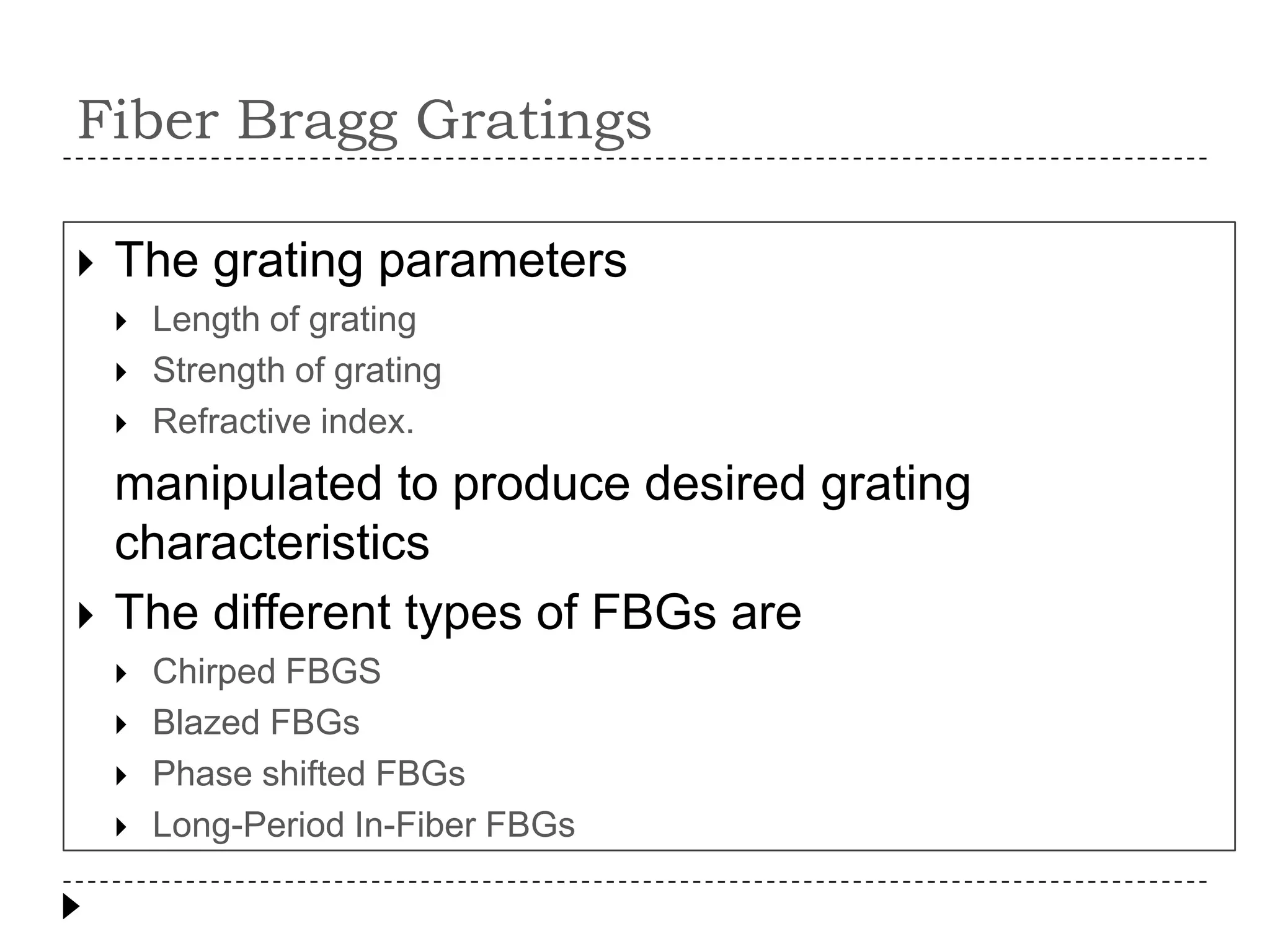 Fiber bragg gratings | PPTX