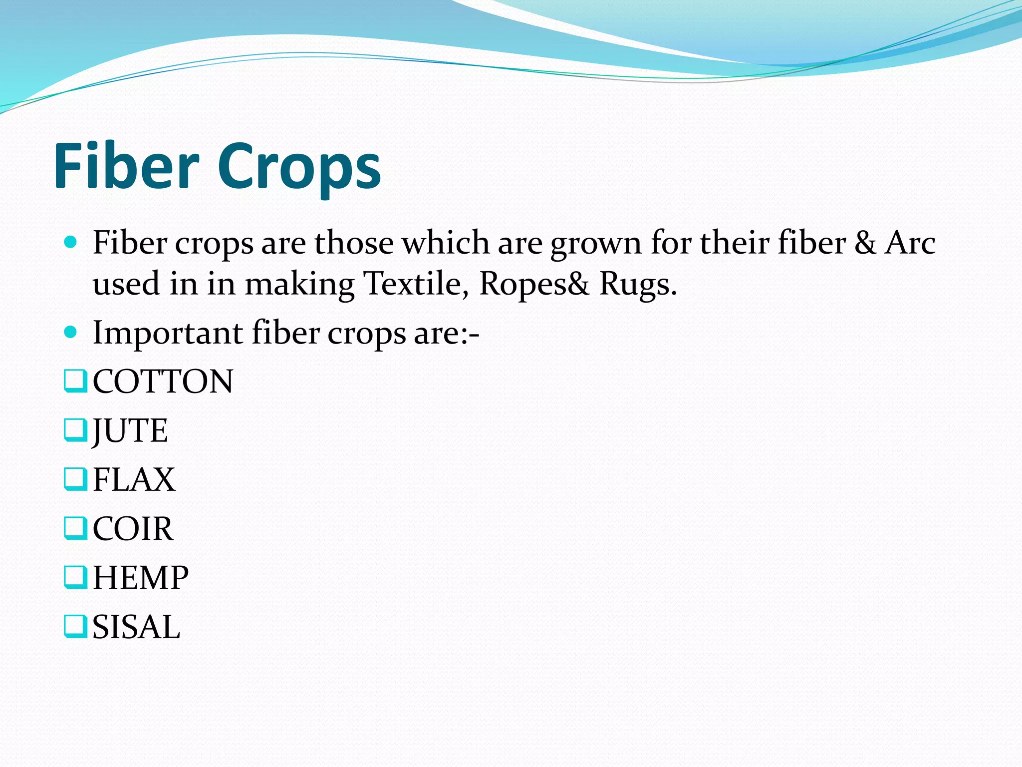 Fiber crops | PPTX