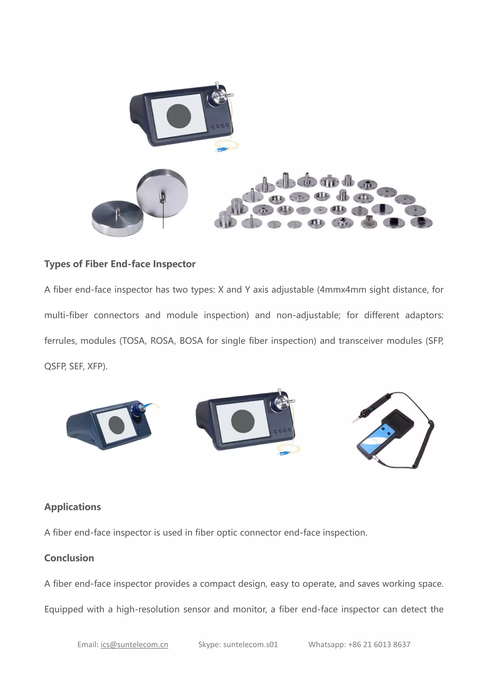 Fiber End-Face Inspector What is It? | PDF