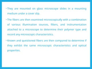 Fiber- Types, Collection and Examination.pptx | Needlework | Arts and ...