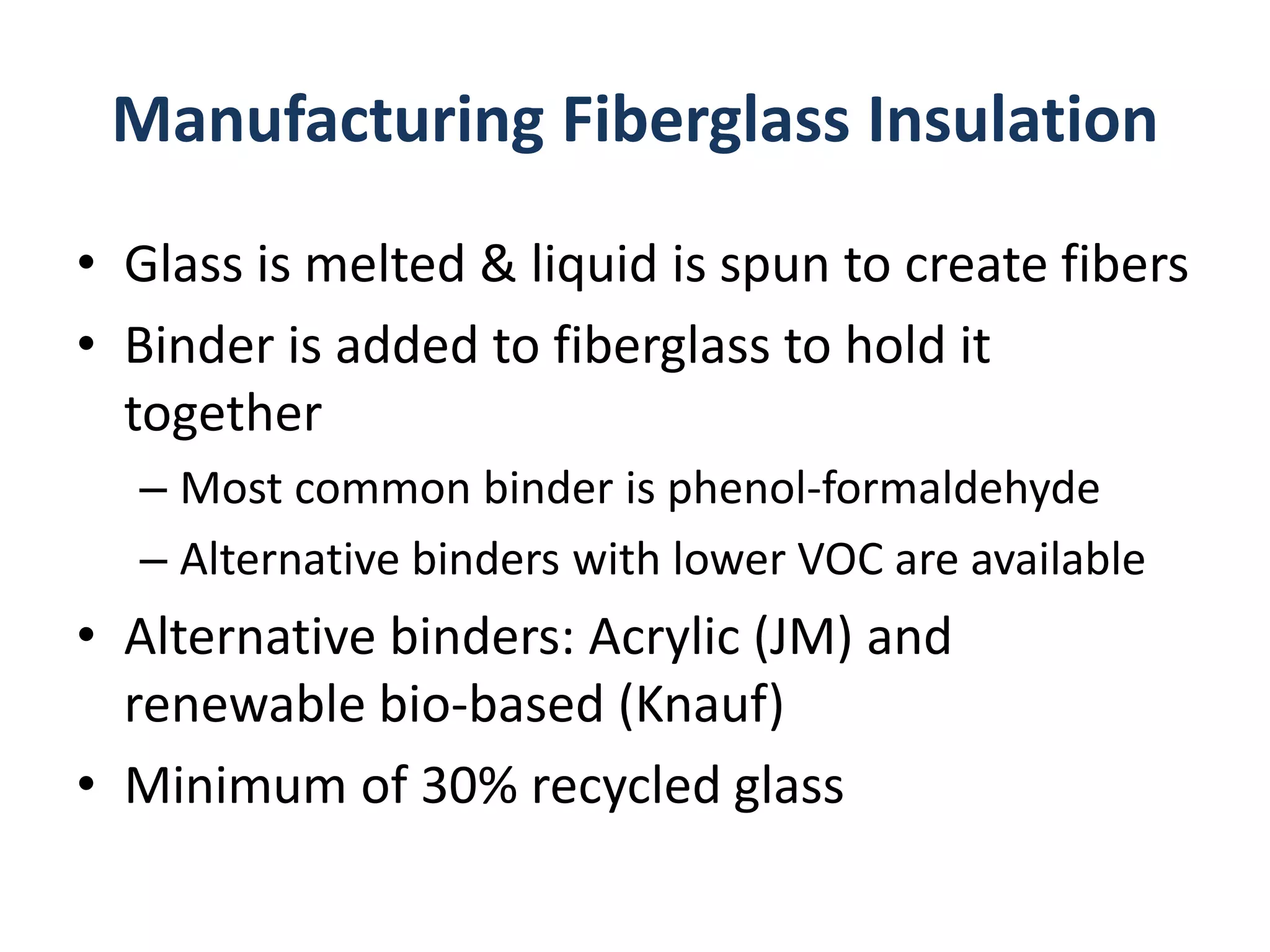 Fiberglass Insulation | PPTX