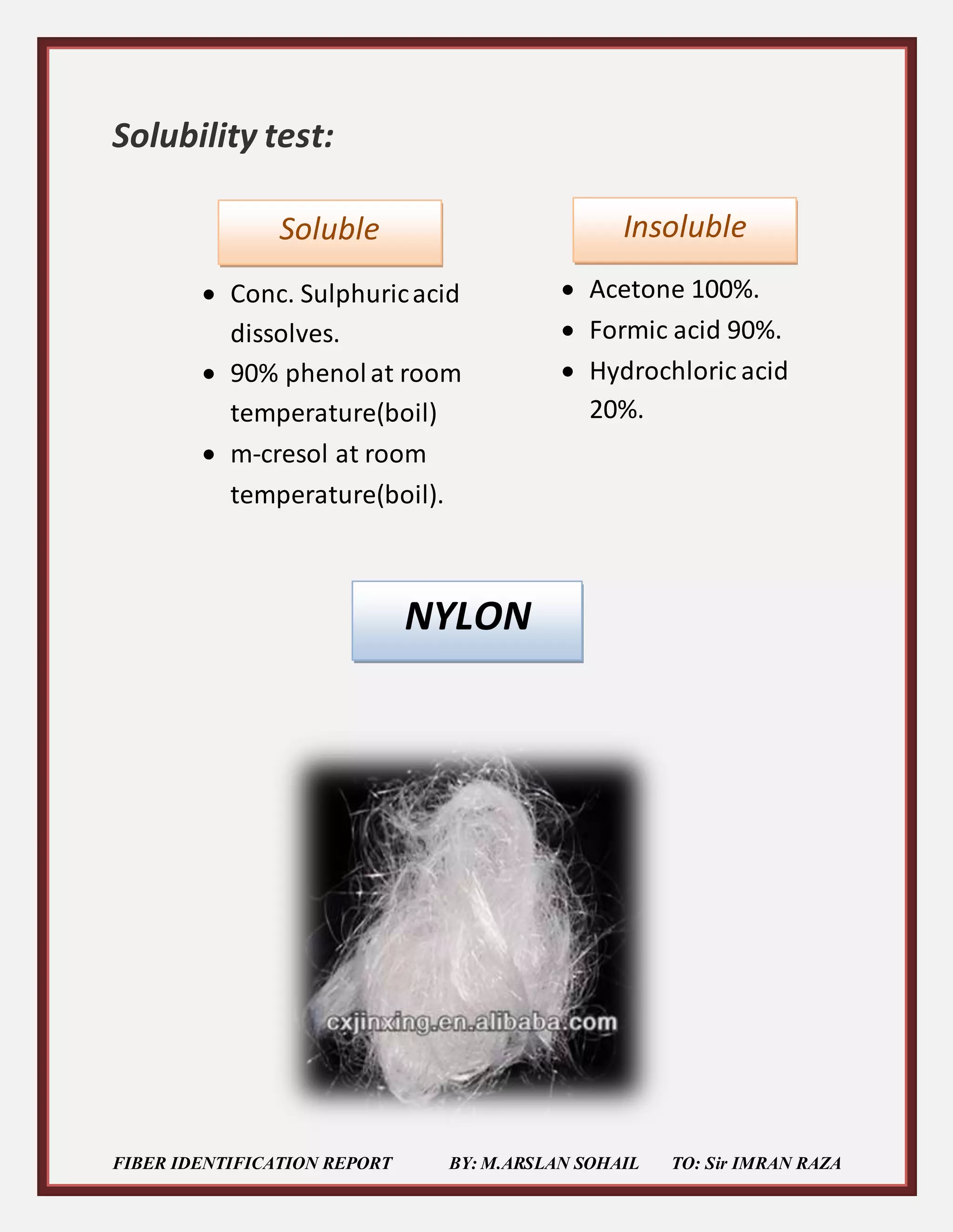 Identification of Textile Fibers | DOCX