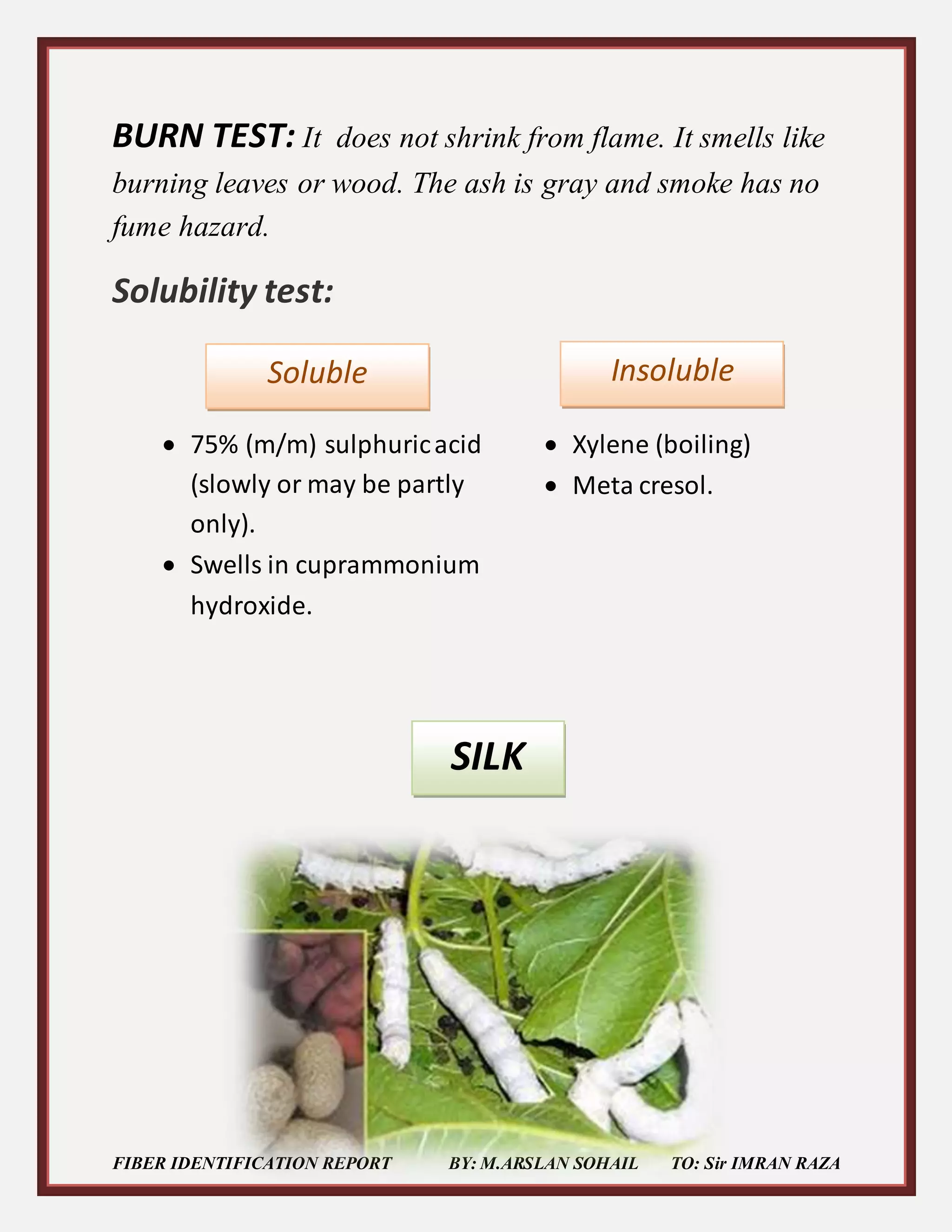 Identification of Textile Fibers | DOCX