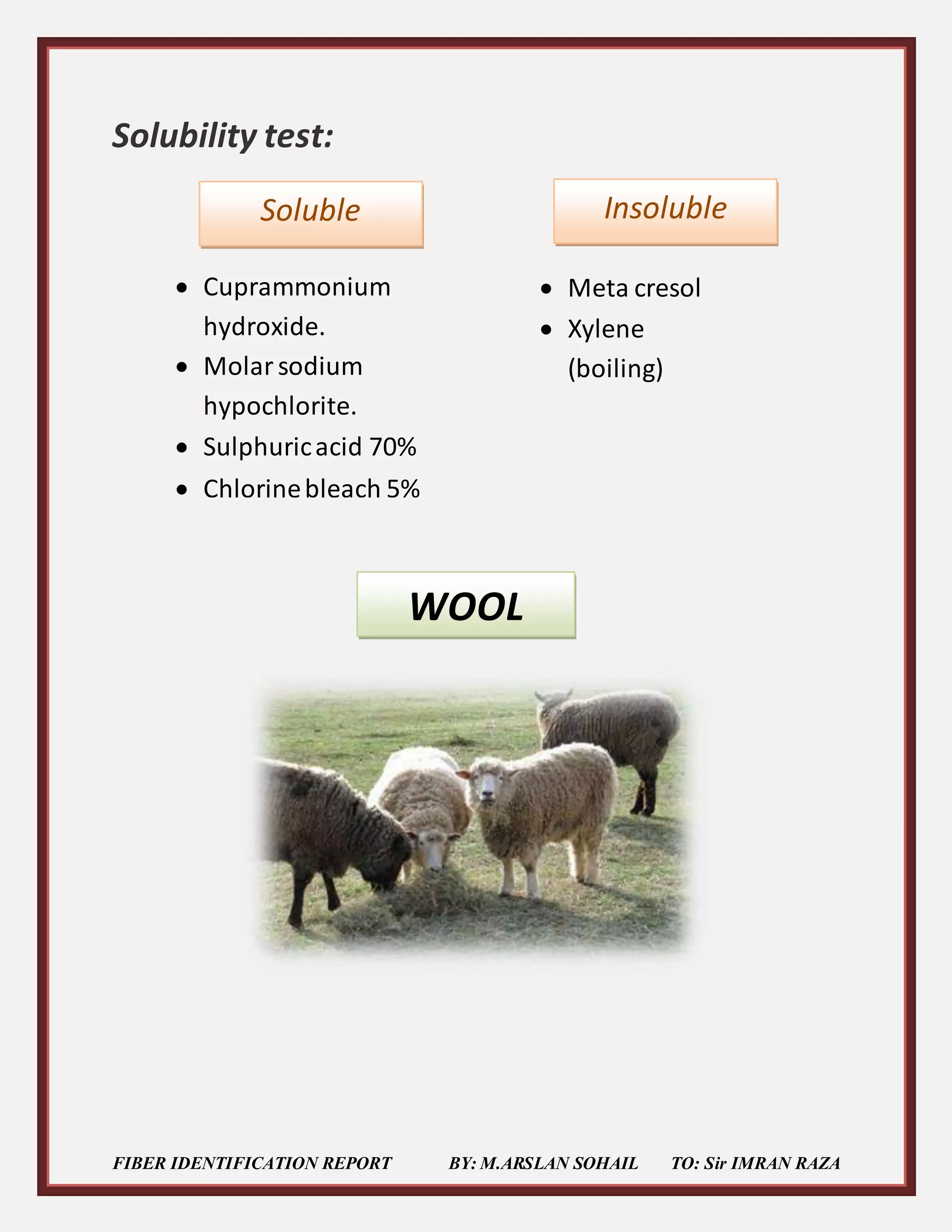 Identification of Textile Fibers | DOCX
