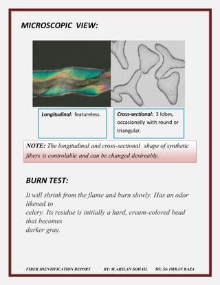 Identification of Textile Fibers | DOCX