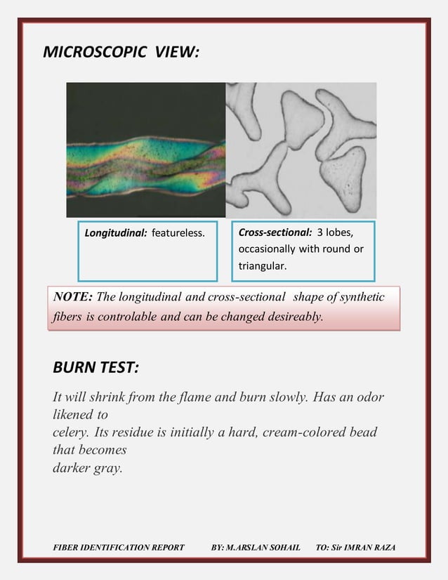 Identification of Textile Fibers | DOCX