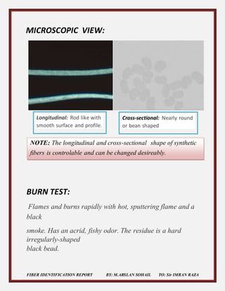Identification of Textile Fibers | DOCX