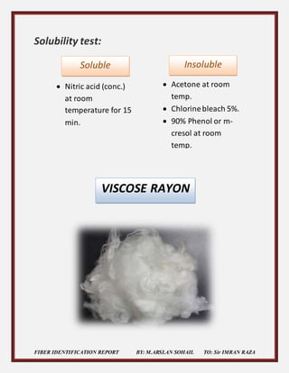 Identification of Textile Fibers | DOCX