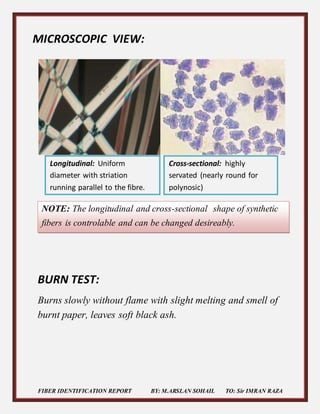 Identification of Textile Fibers | DOCX