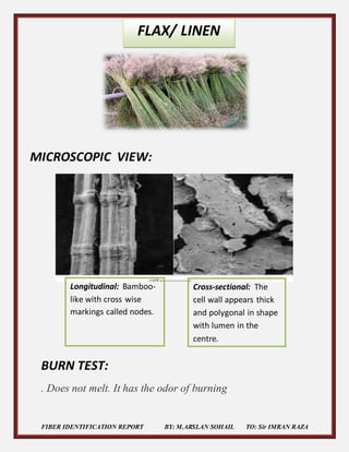 Identification of Textile Fibers | DOCX