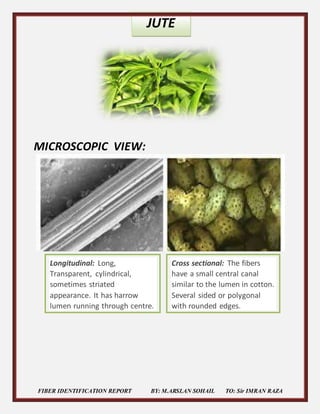 Identification of Textile Fibers | DOCX