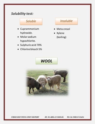 Identification of Textile Fibers | DOCX