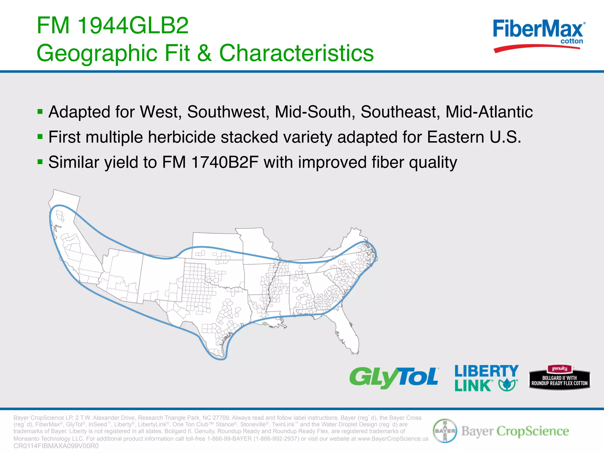 FiberMax® Cotton - Glytol® LibertyLink® Bollgard® II Varieties | PPT ...