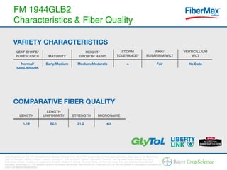 FiberMax® Cotton - Glytol® LibertyLink® Bollgard® II Varieties | PPT