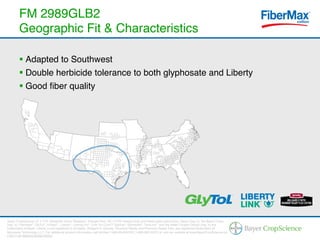 FiberMax® Cotton - Glytol® LibertyLink® Bollgard® II Varieties | PPT ...